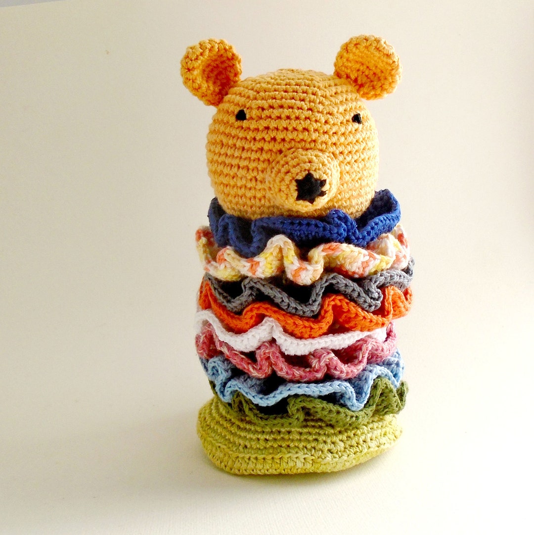 Crochet Stacking Toy Handmade Learning Toy First Birthday Gift Waldorf ...
