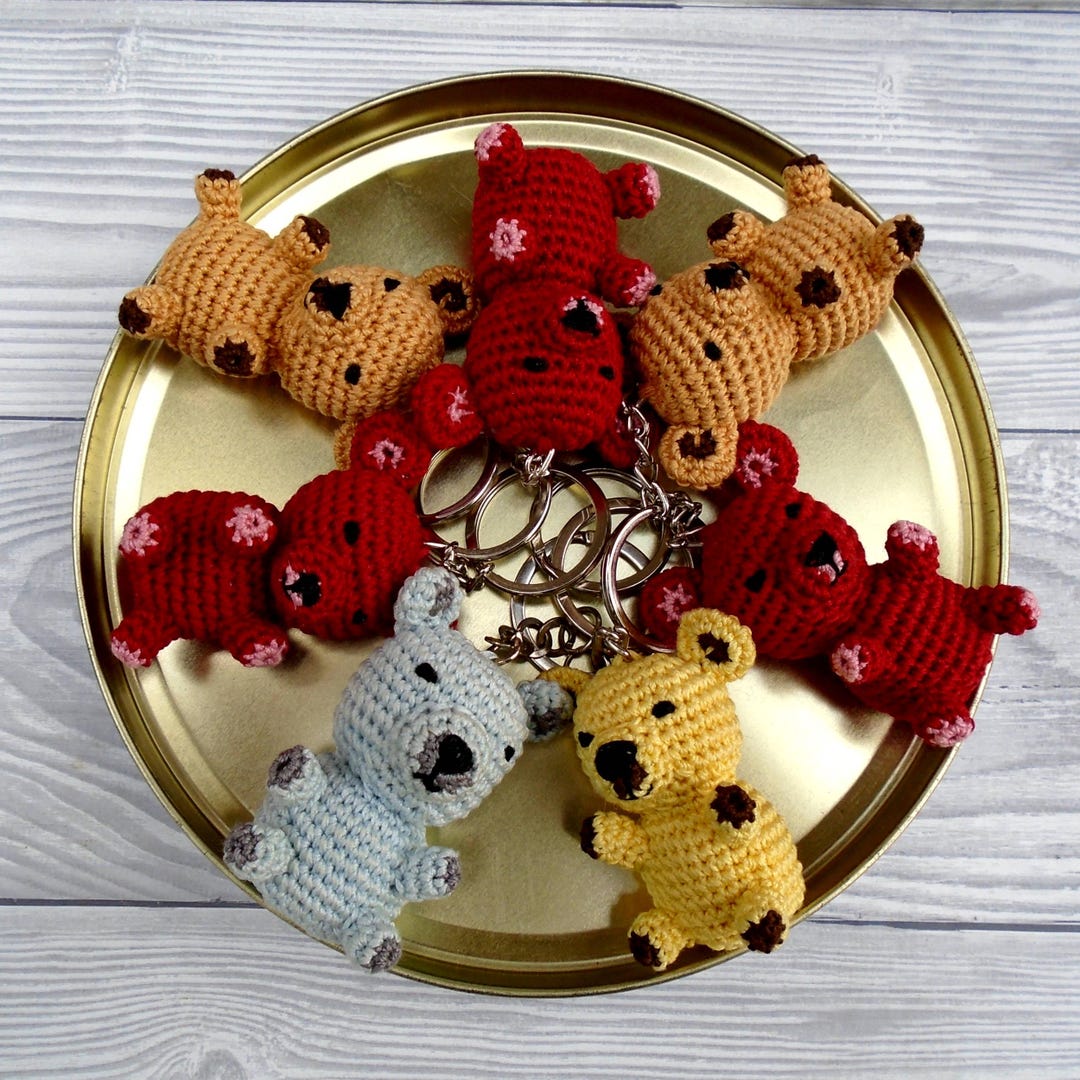 Bear Key Chain, Colorful Bears, Teddy Key Ring, Unique Key Chains, Mini ...