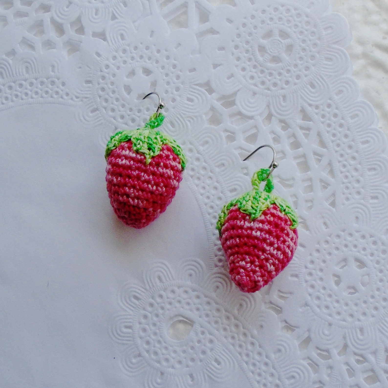 Strawberry Earrings, Crochet Strawberries, Best Gifts for Girls, Fake ...