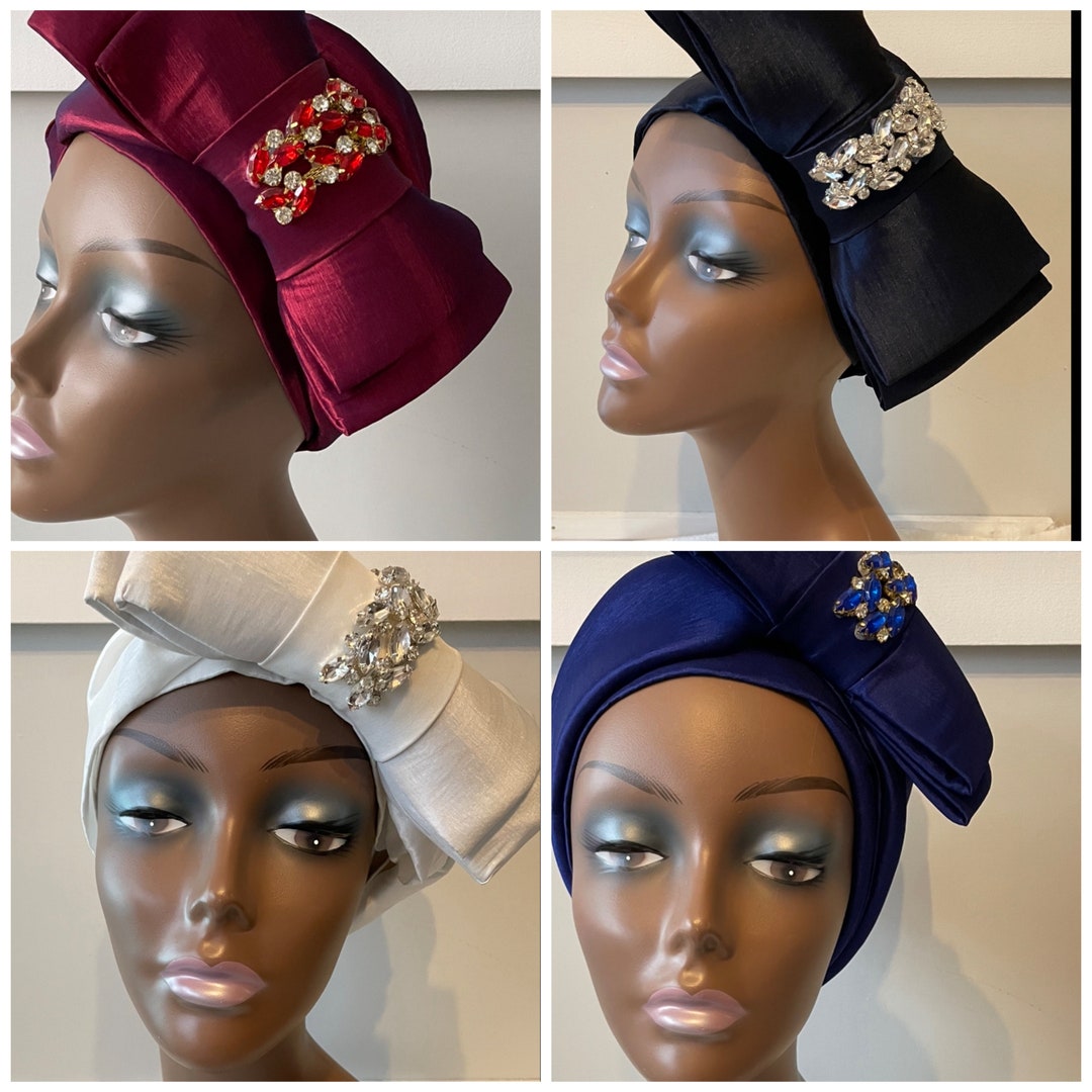 Ladies Turban. Ready to Wear Headger Turban With Bow Available in ...