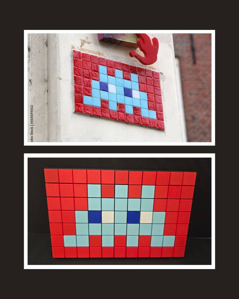 Street Art Space Invader Tile Mosaic Replica - Amsterdam - Etsy