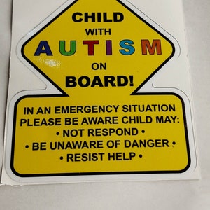 Autism Window Car Decal - Car Sign - Diamond Car Sign - Child With ...