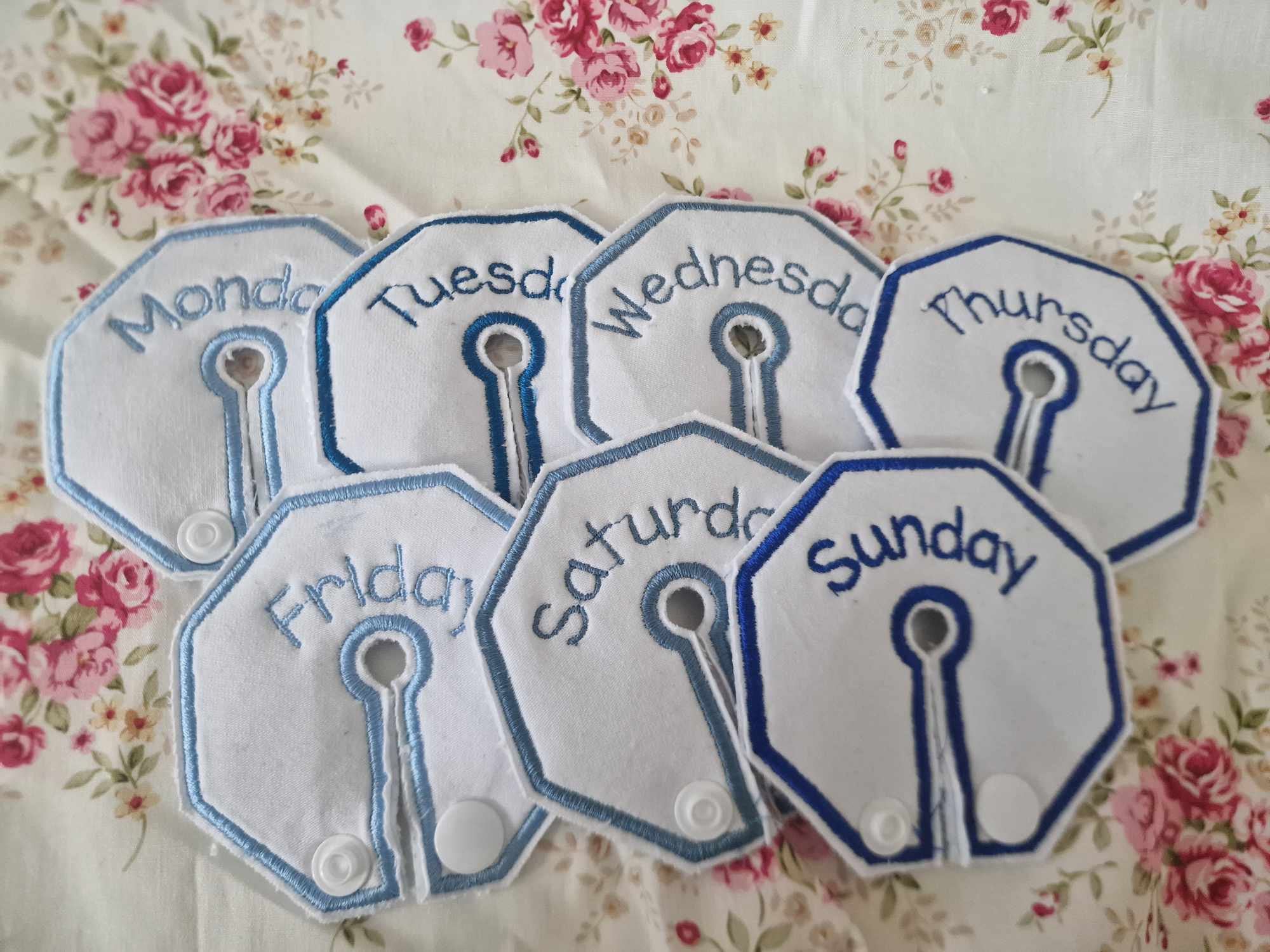 Days of the Week Peg Feed Covers - G Tube Covers - Peg Button Covers ...