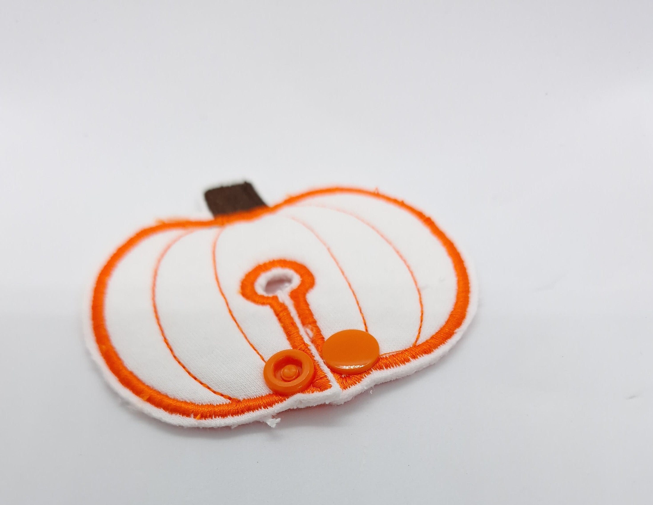 Halloween Peg Feed Covers - Double Pumpkin - G Tube Covers - Peg Button ...