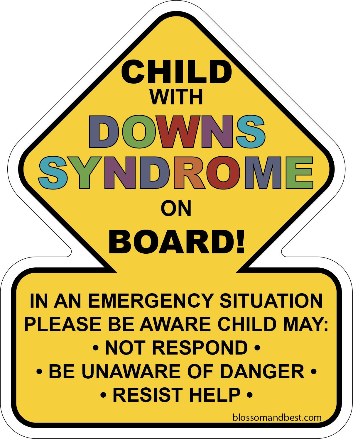 Down Syndrome Window Car Decal Car Sign Diamond Car Sign - Etsy