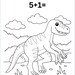 23 Dinosaur Math Coloring Pages-dino Coloring Sheets-preschool ...