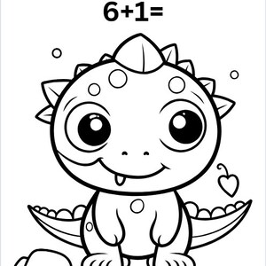 23 Dinosaur Math Coloring Pages-dino Coloring Sheets-preschool ...