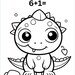 23 Dinosaur Math Coloring Pages-dino Coloring Sheets-preschool ...
