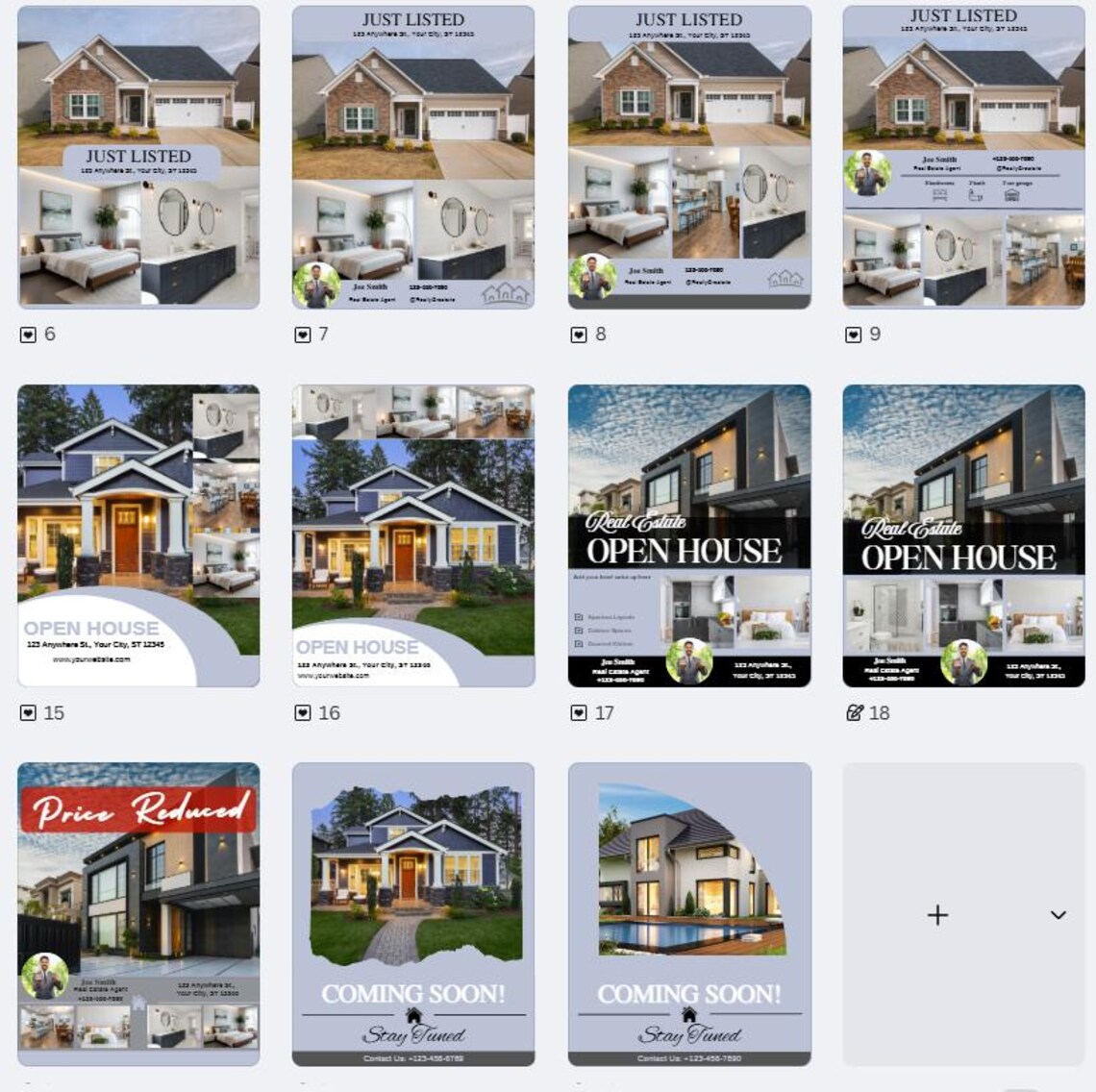 Real Estate / Realtor Editable Canva Templates for Instagram Posts ...