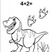23 Dinosaur Math Coloring Pages-dino Coloring Sheets-preschool ...