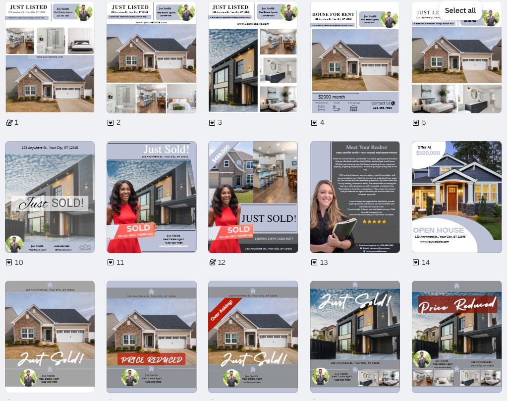 Real Estate / Realtor Editable Canva Templates for Instagram Posts ...