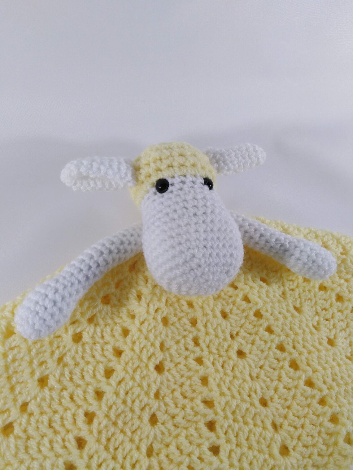 Adorable Pastel Yellow Sheep Comforter Handmade Crochet Sheep | Etsy