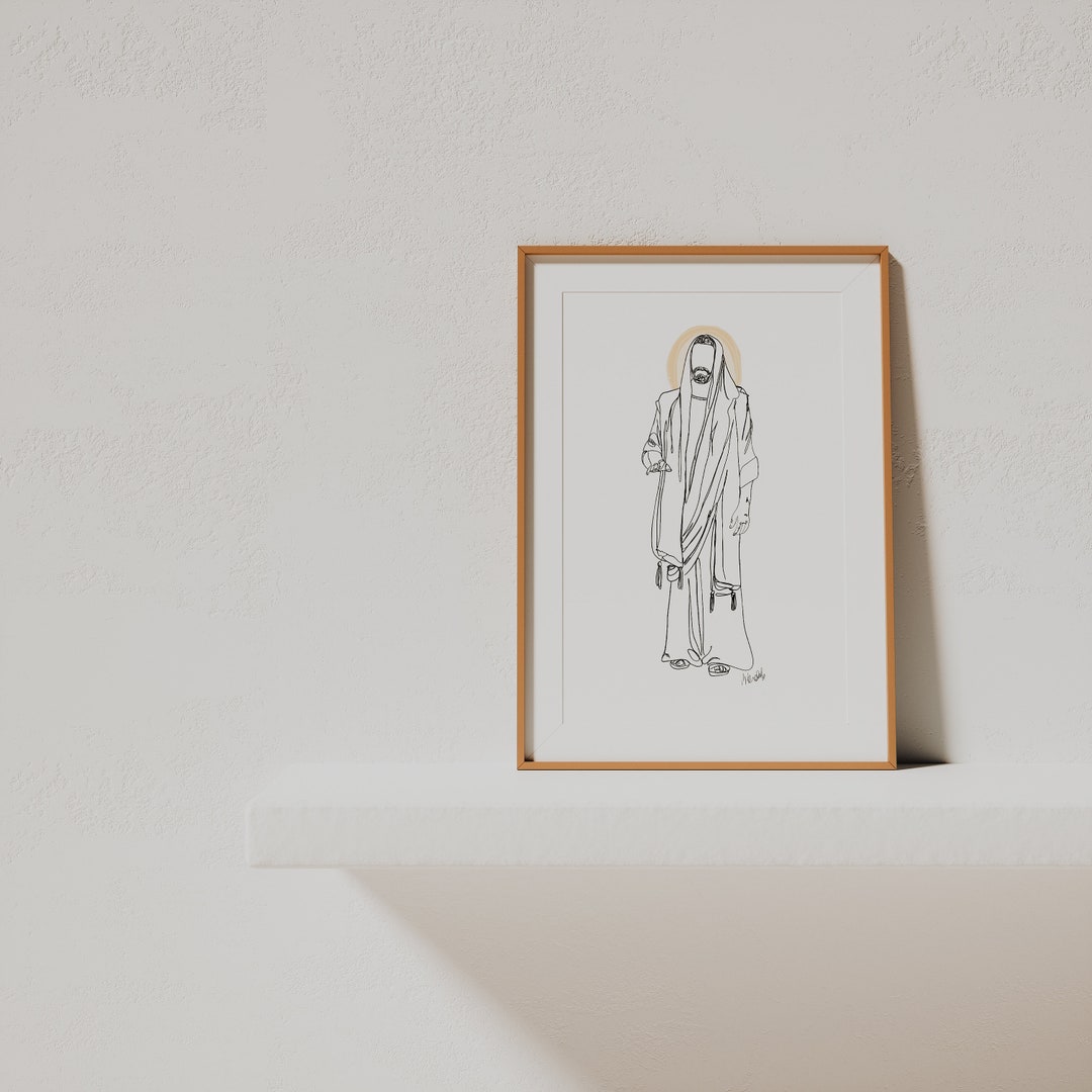 Single Line Drawing Christ Is... Print - Etsy