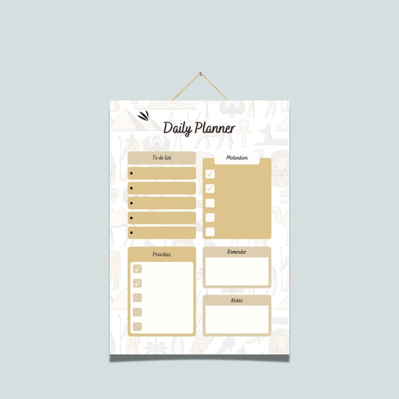 Set of 3 Printable Planners, With Planner Inserts, Egyptian Planner ...