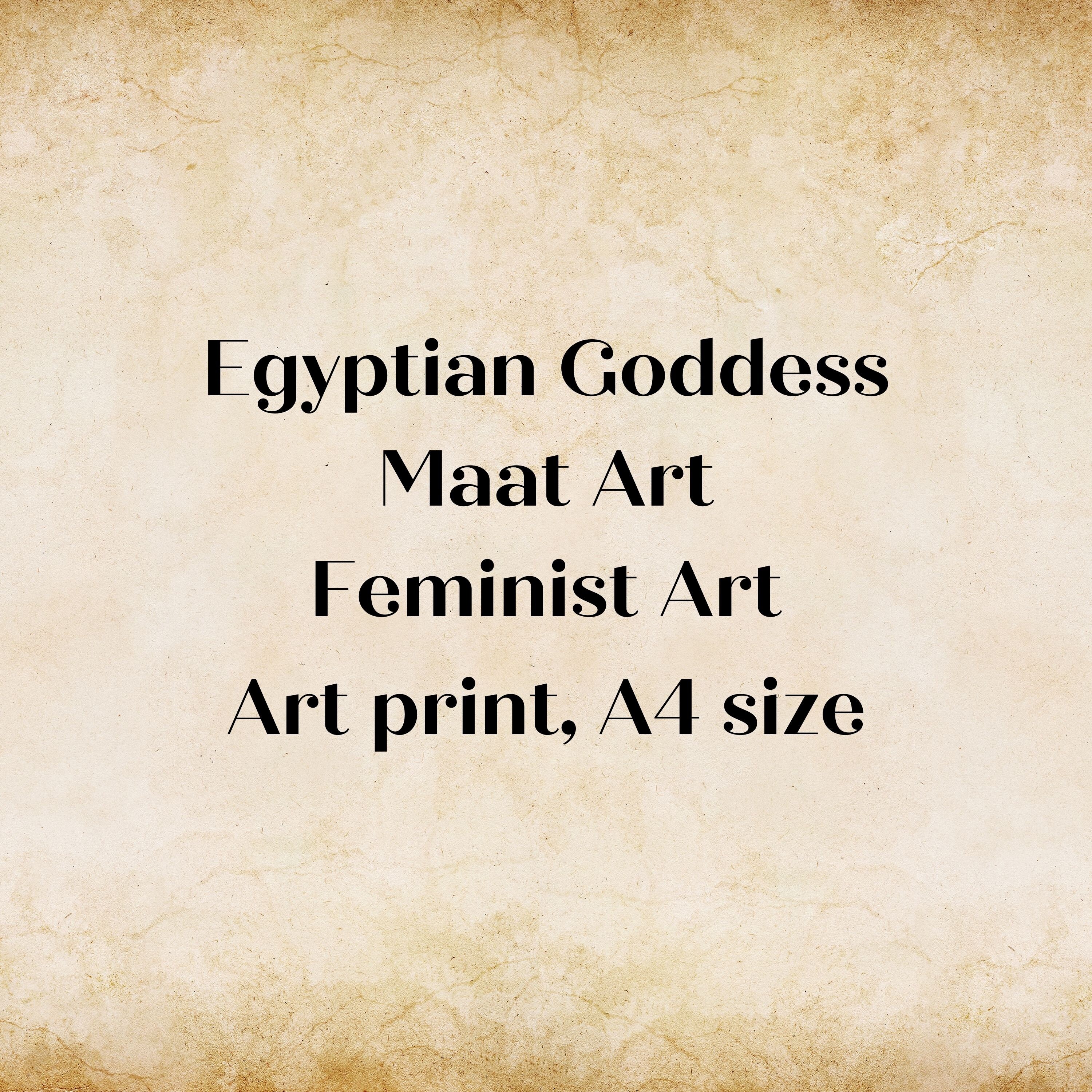 Ancient Egyptian Maat Goddess Art Print, Mother’s Day Perfect Gift ...