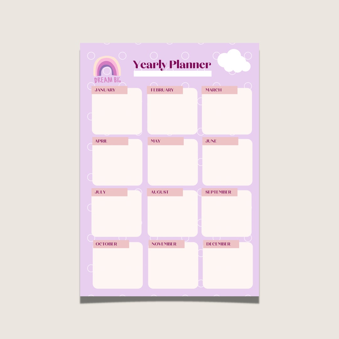 Printable Planner Set With Planner Inserts, Dream Planner, A4, A2 - Etsy