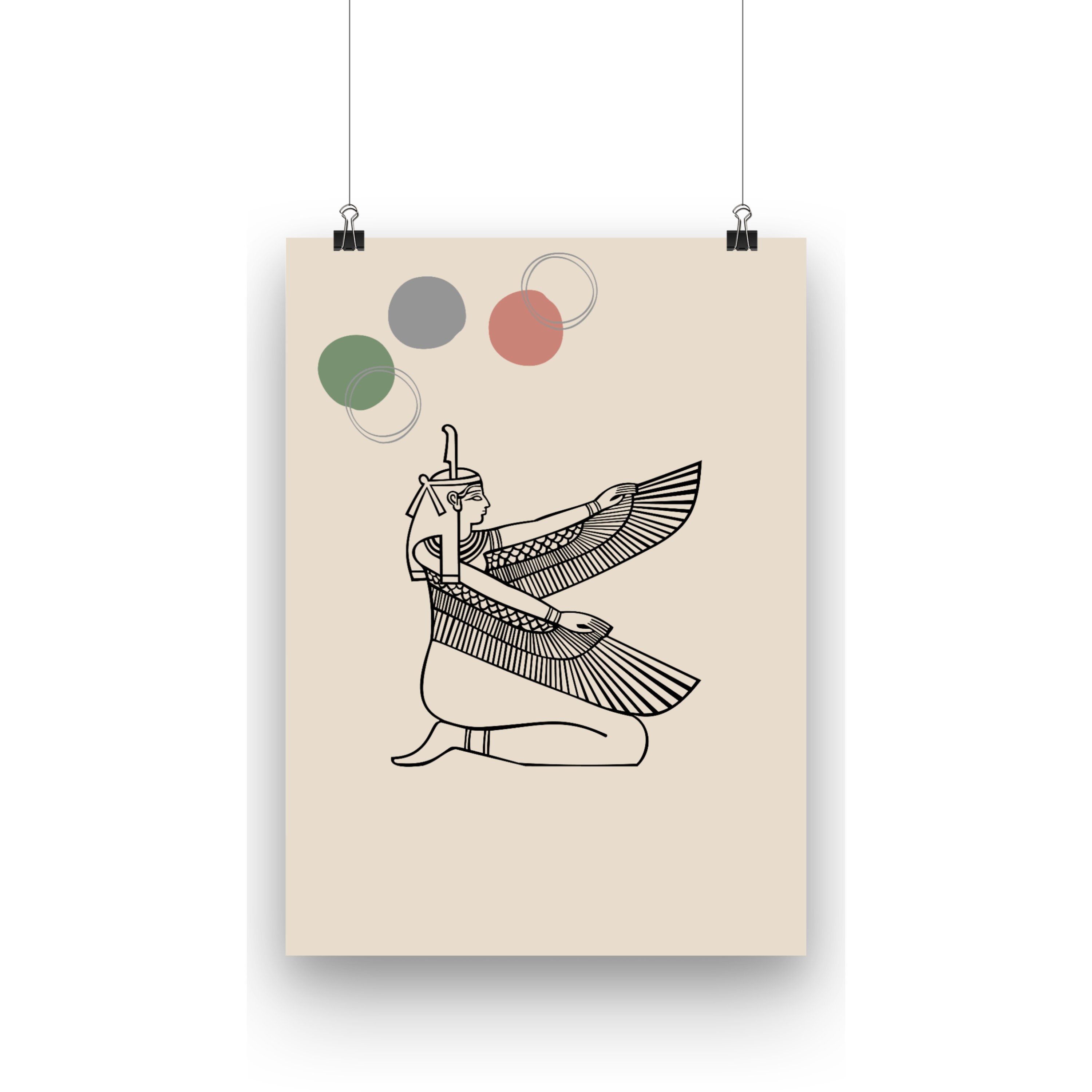 Egyptian Goddess Maat Art, Egyptian Art, Instant Download and Printable ...