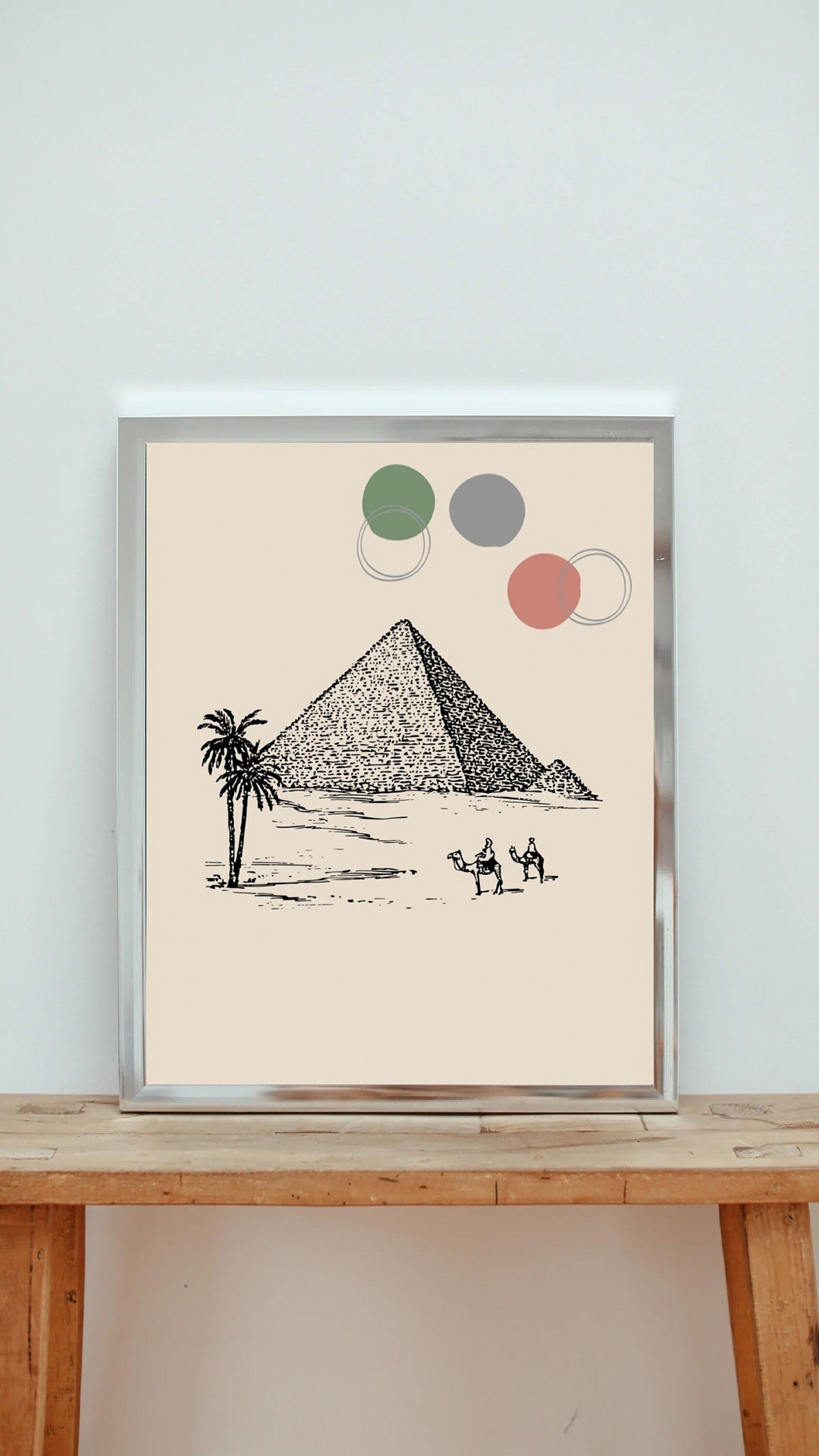 Egyptian Pyramid Scene, Abstract Egyptian Print, Printable. - Etsy