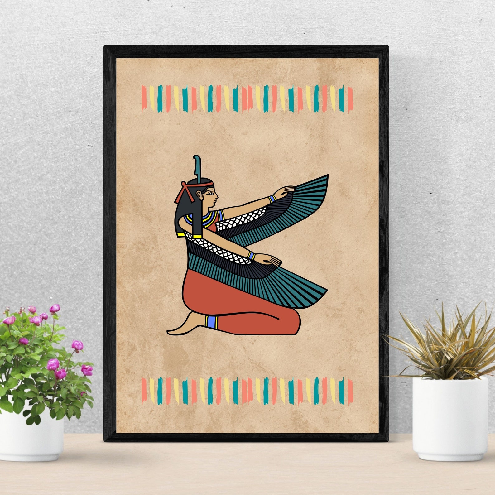 Ancient Egyptian Maat Goddess Art Print, Mother’s Day Perfect Gift ...