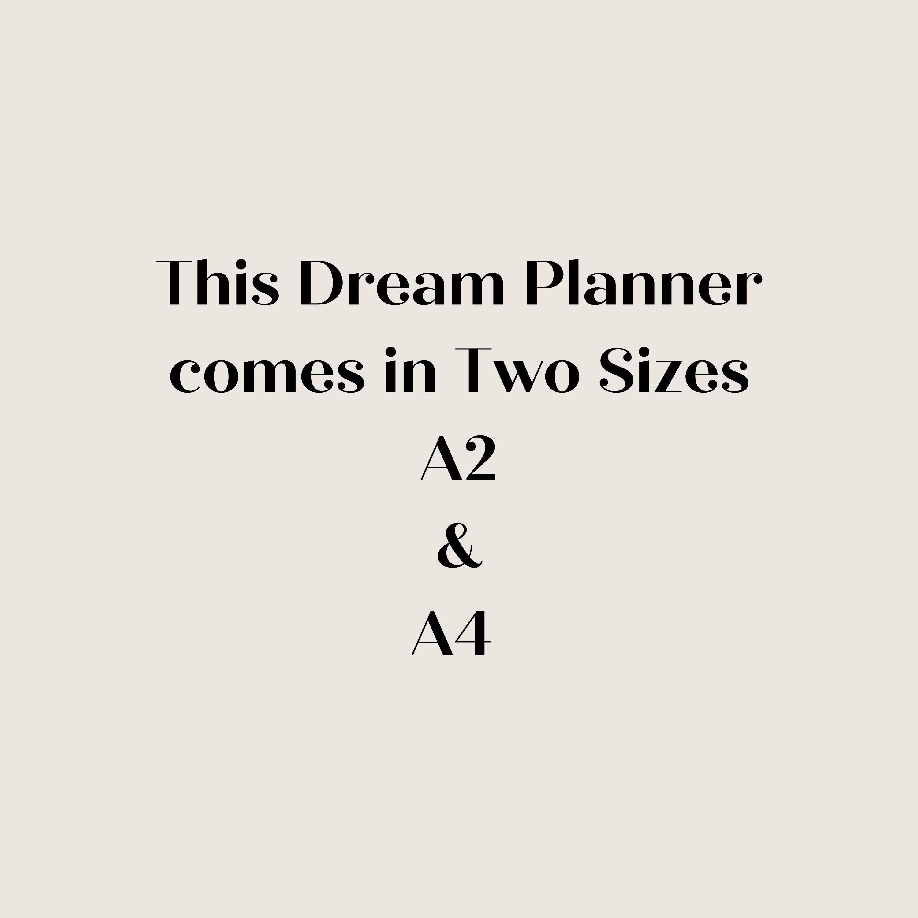 Printable Planner Set With Planner Inserts, Dream Planner, A4, A2 - Etsy