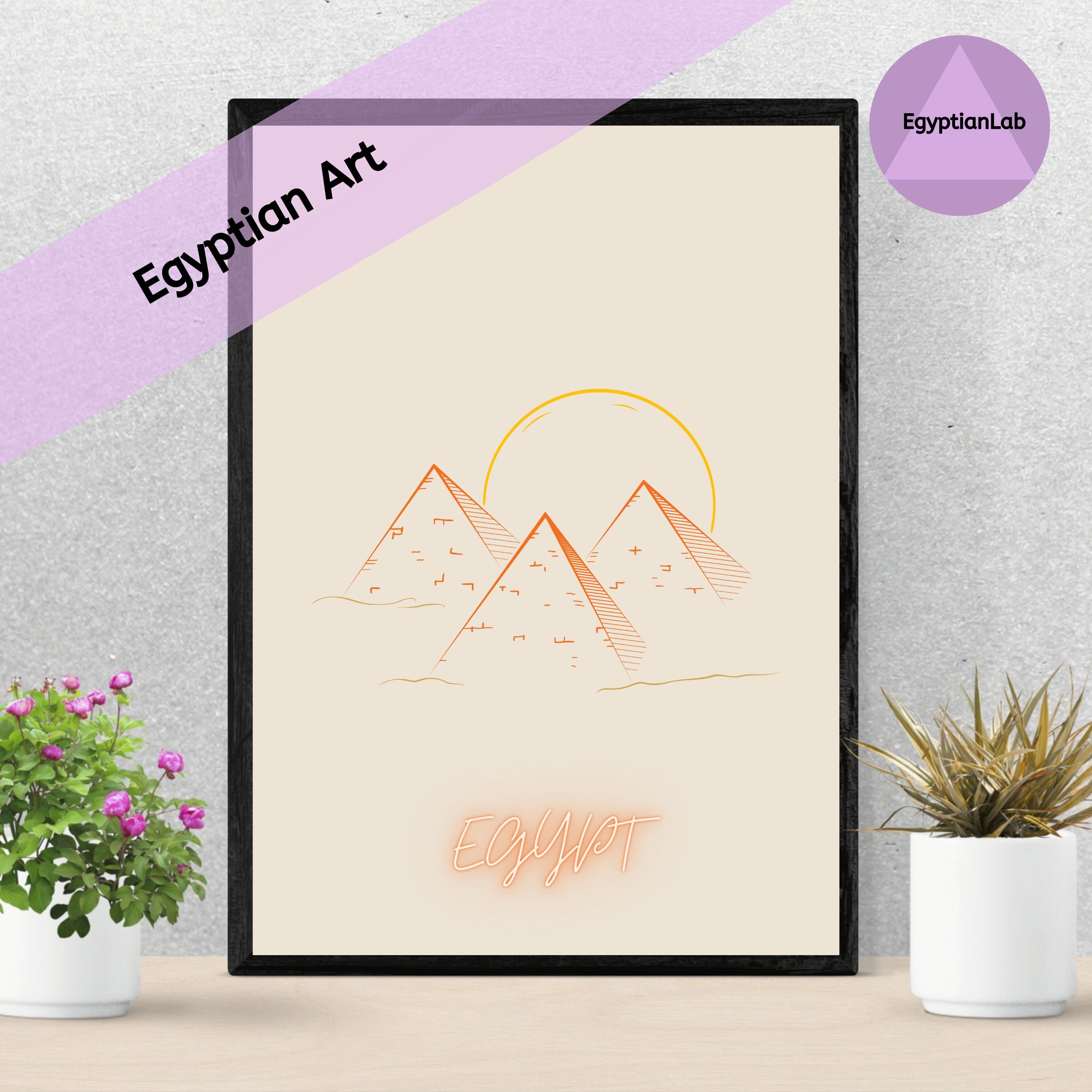 Ancient Egyptian Art Digital Posters Printables, 1 PDF File to Print, 3 ...