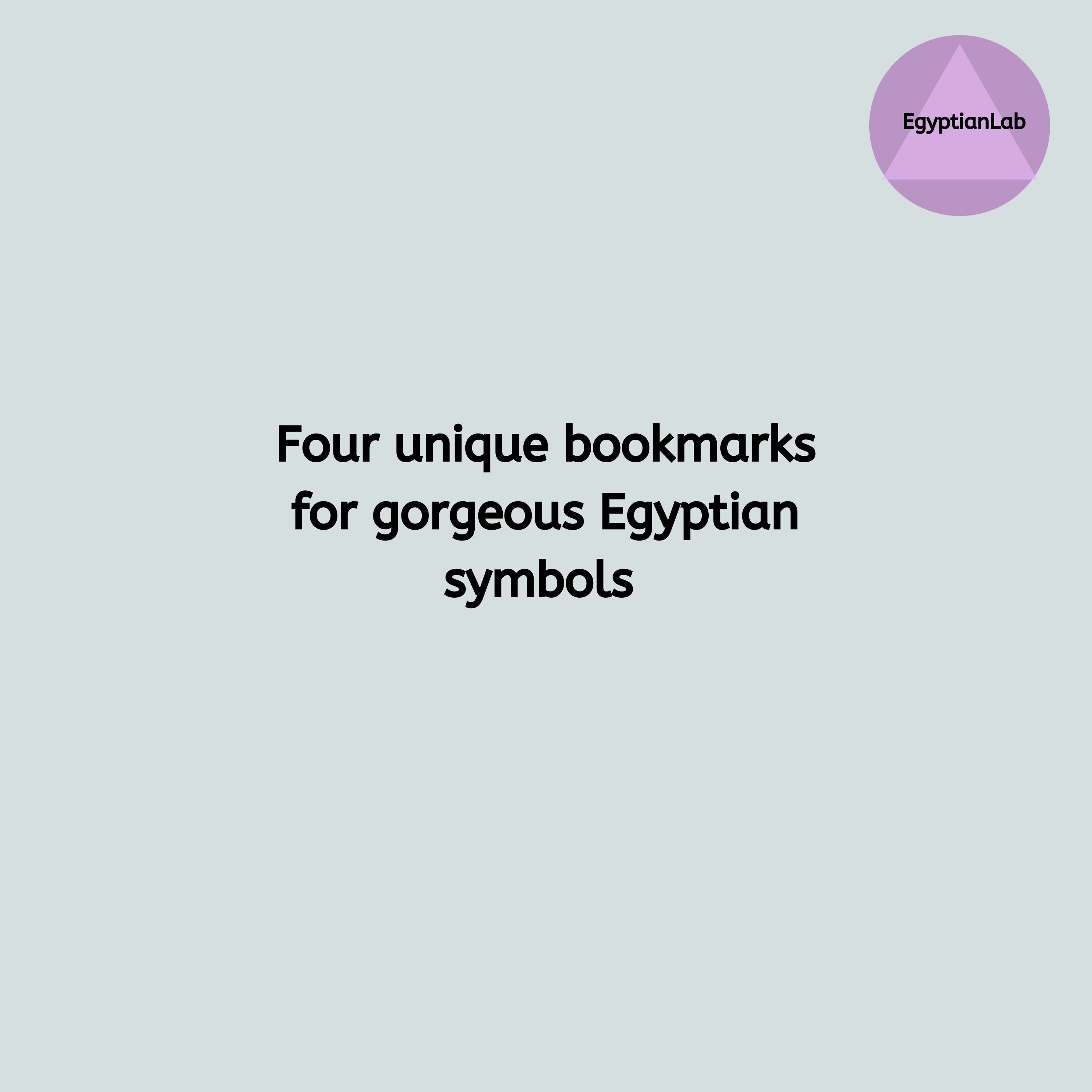 Set of 4 Bookmarks, Egyptian Art and Hieroglyphs on Papyrus Paper ...