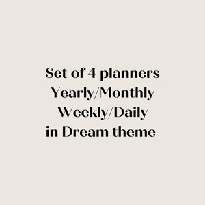 Printable Planner Set With Planner Inserts, Dream Planner, A4, A2 - Etsy