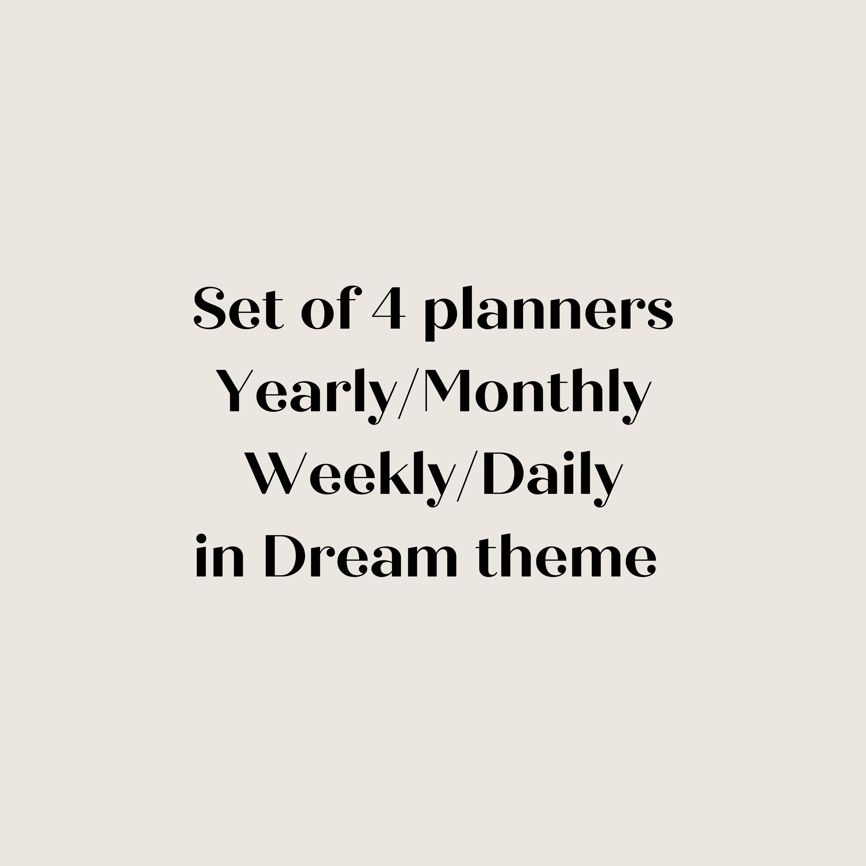 Printable Planner Set With Planner Inserts, Dream Planner, A4, A2 - Etsy