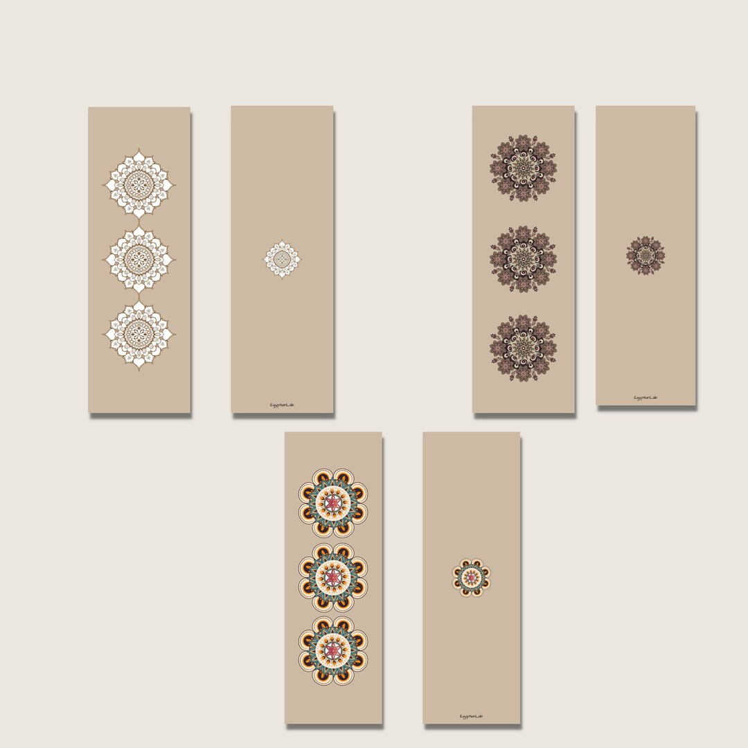 Set of 3 Bookmarks Middle Eastern Art Mandalas Egyptian - Etsy