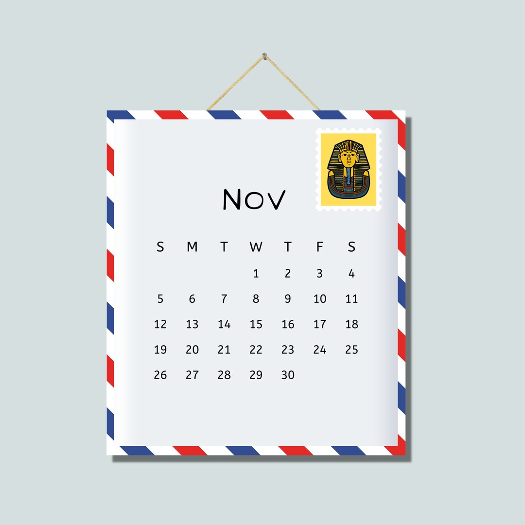 2023 Mini Desk Calendar Egyptian Envelope Stamp Calendar - Etsy UK