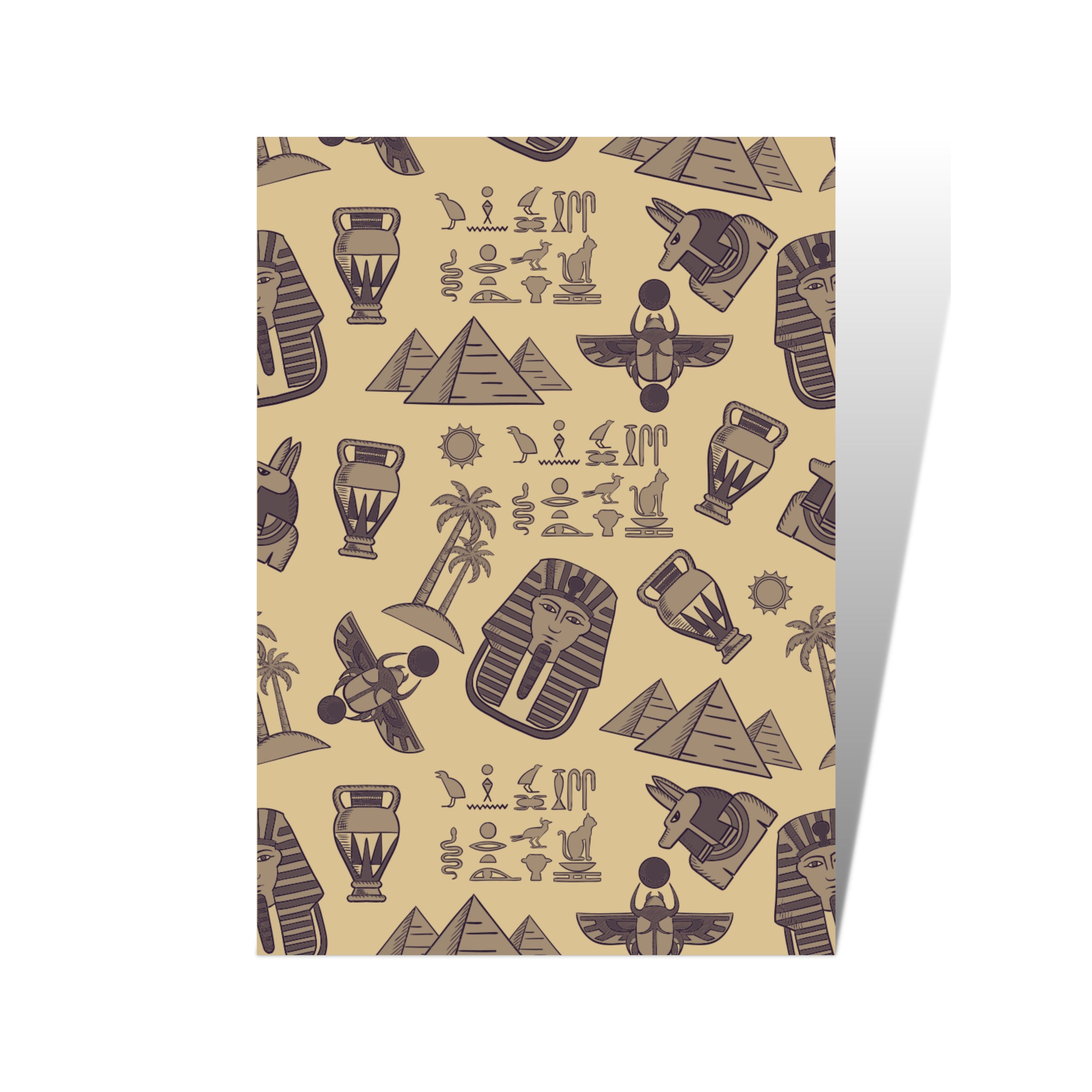 Set of 3 Egyptian Art Print, Background Tile. Egyptology, Egyptian ...