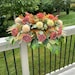 Autumn Peony Headstone Saddle, Floral Memorial Arrangement Blanket ...