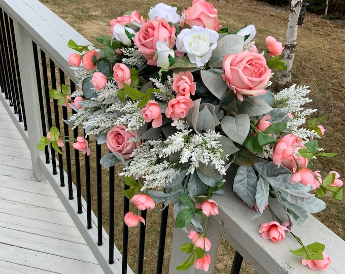 Mothers Day Gravestone Saddle, Spring Memorial Headstone Blanket ...