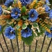Blue Cemetery Headstone Saddle, Memorial Flowers for Gravestone ...