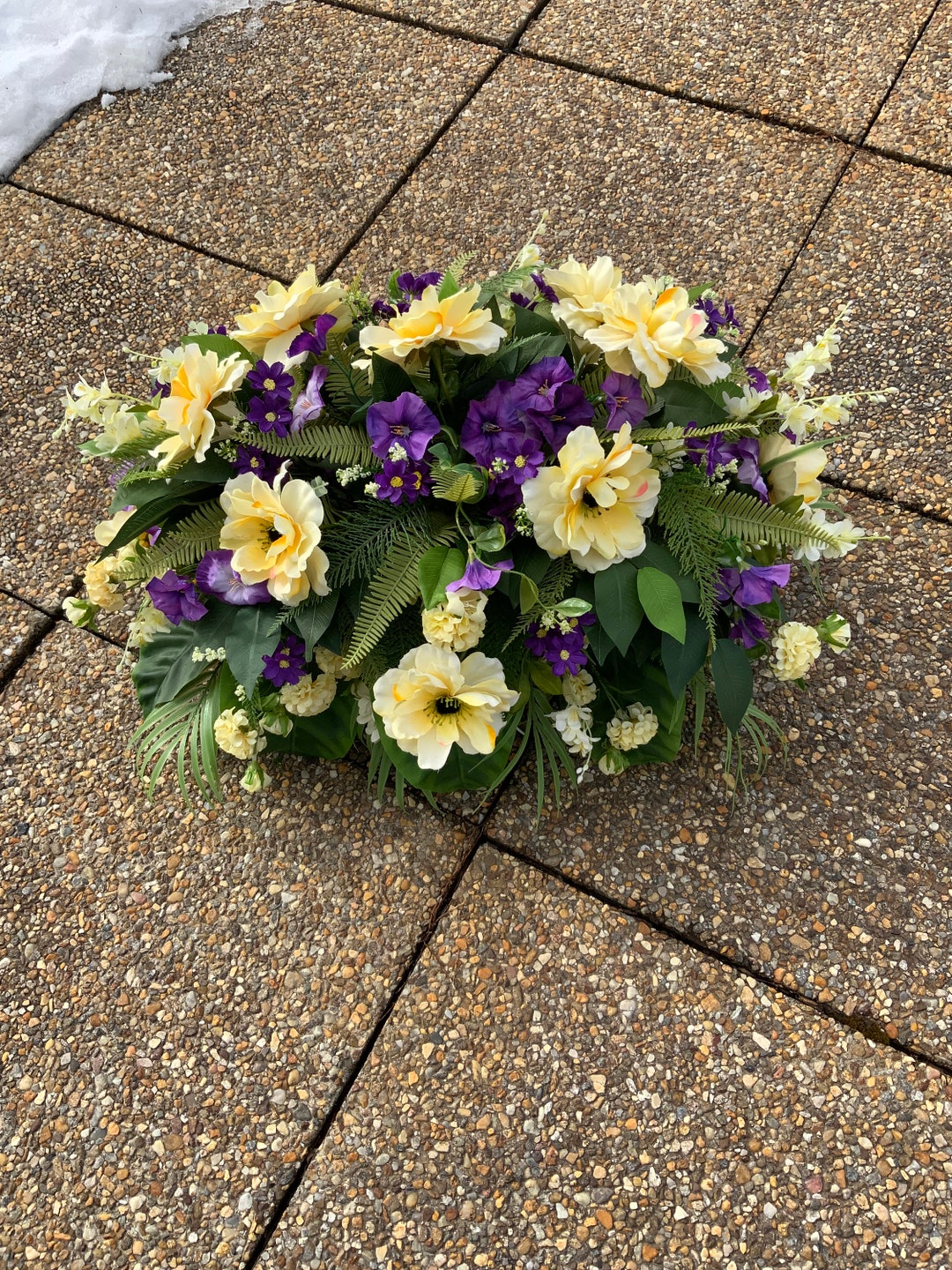 Large Easter Headstone Saddle, Deluxe Tombstone Memorial Blanket ...