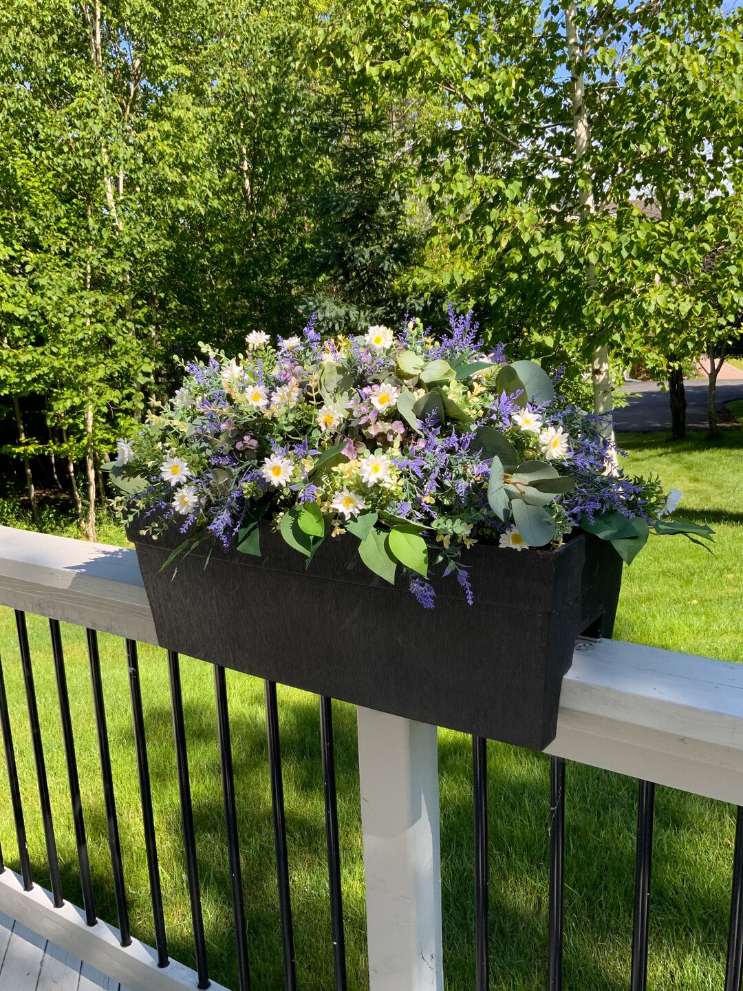 Wildflower Outdoor Planter Filler, Artificial Drop in for Flower Box ...