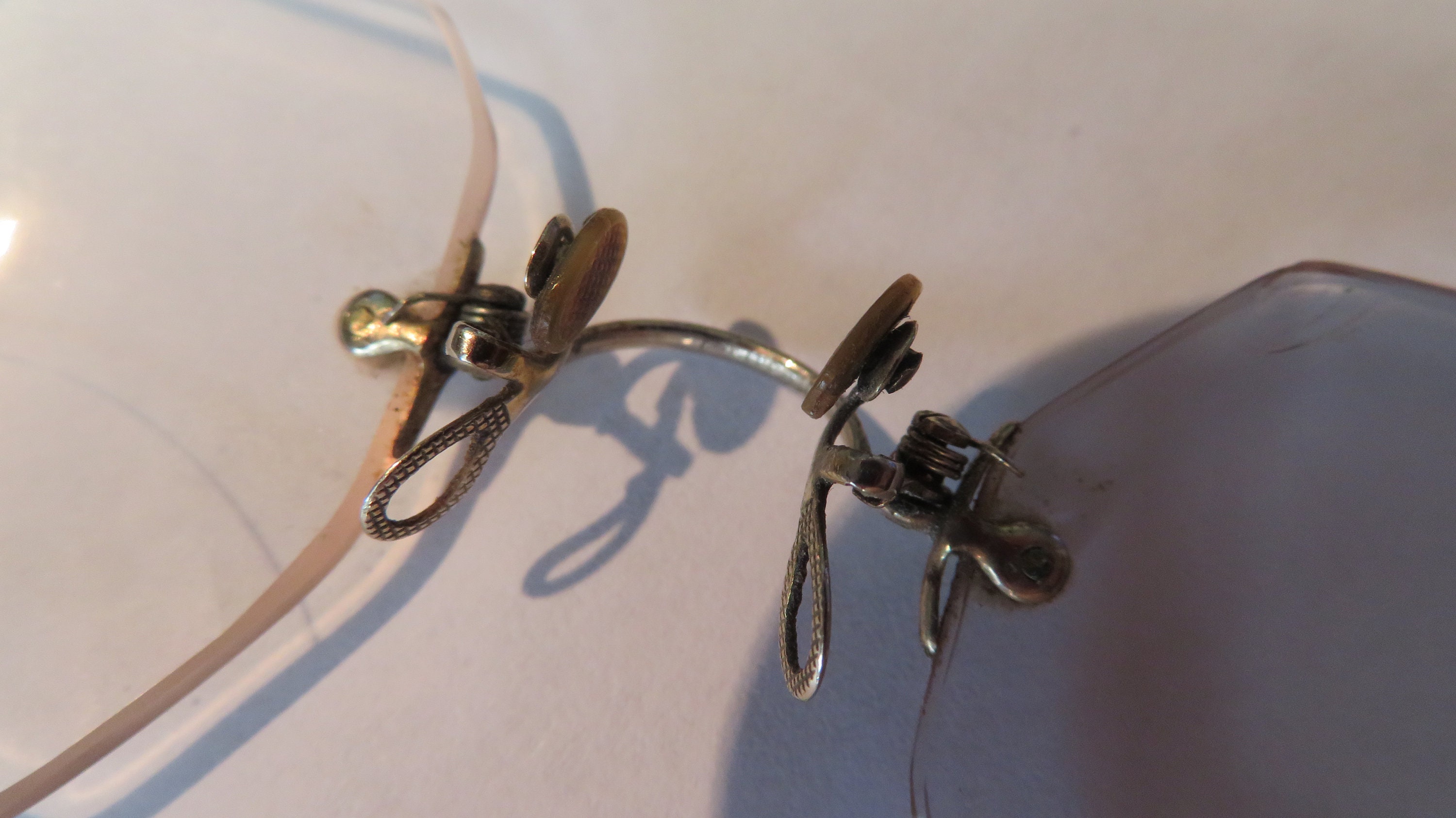 Antique 14K Gold Pince-nez Eyeglasses 4 1/2 Gold Chain - Etsy