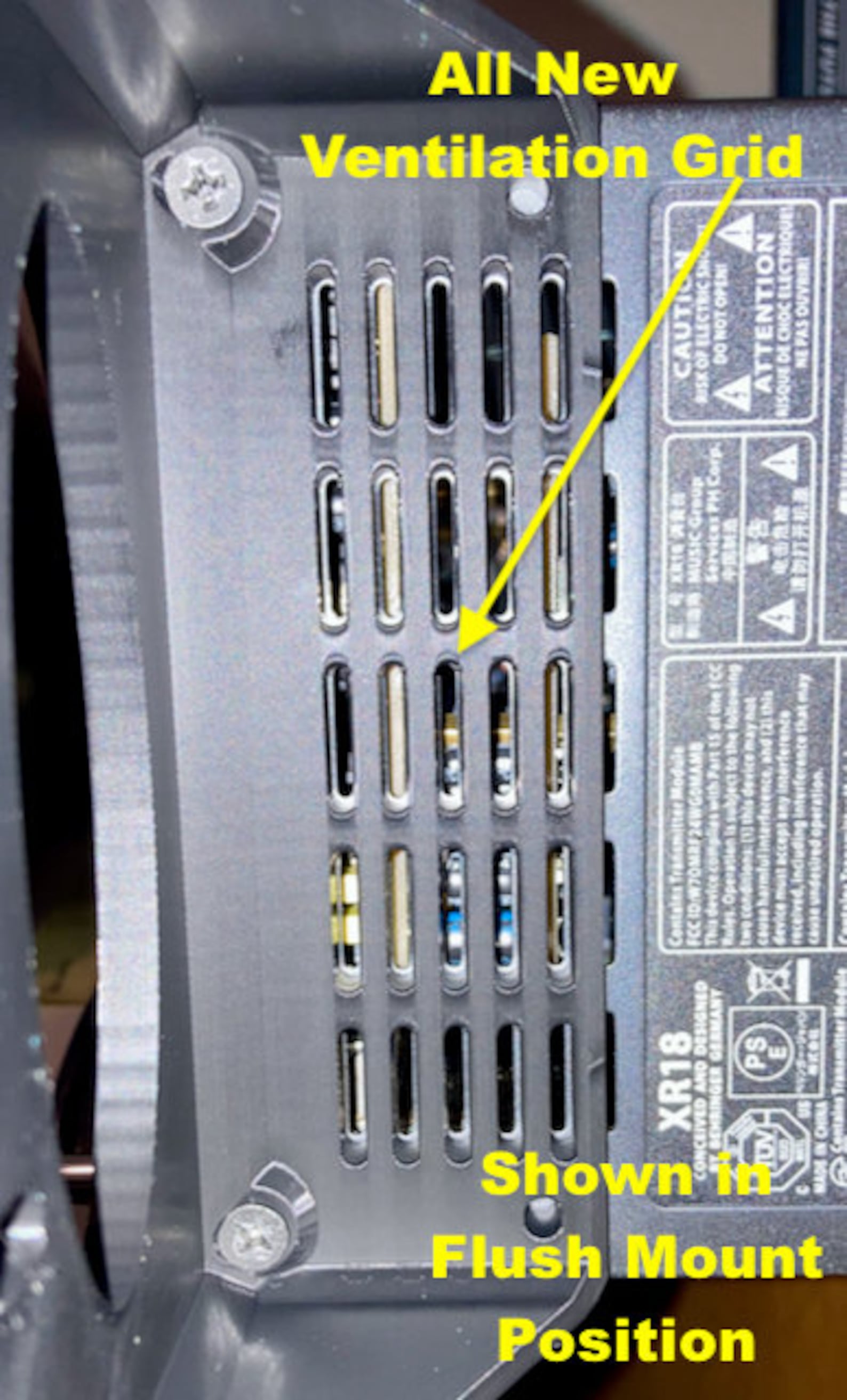 Improved Rack Ears (pair, Recess OR Flush Mount With Ventilation Grid ...