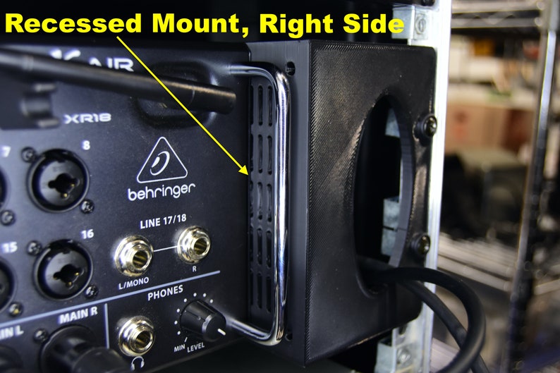 Improved Rack Ears pair, Recess OR Flush Mount With Ventilation Grid ...