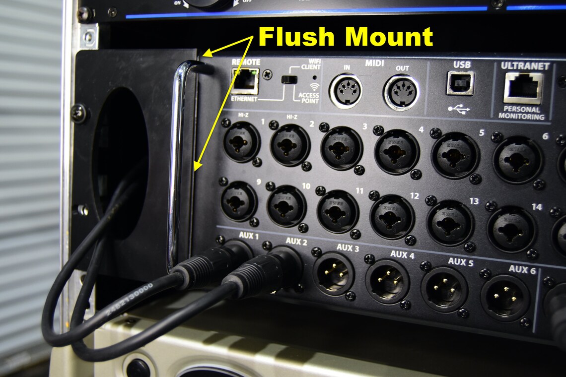Improved Rack Ears pair, Recess OR Flush Mount With Ventilation Grid ...