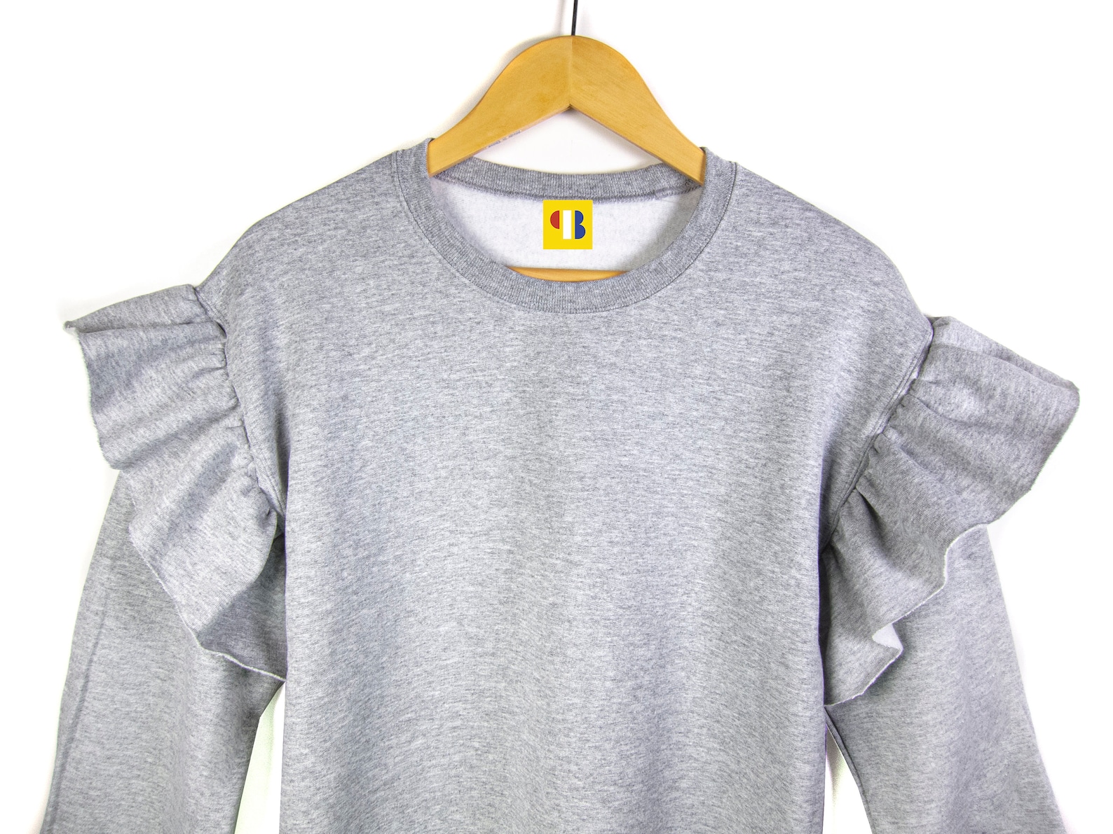 Custom Ruffle Shoulder Sweatshirt Ruffle Front Sweatshirt - Etsy