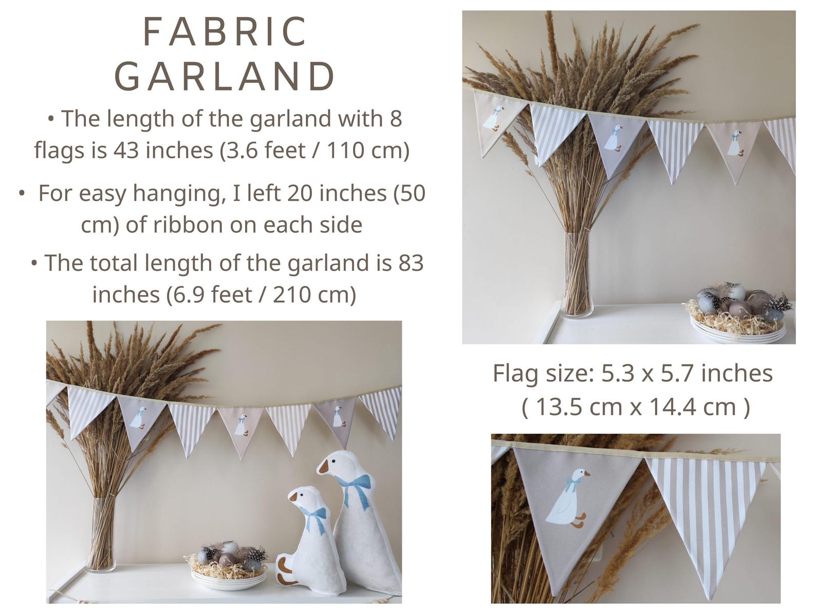 One Silly Goose Birthday Decoration Garland Goose Banner, Bunting Blue ...