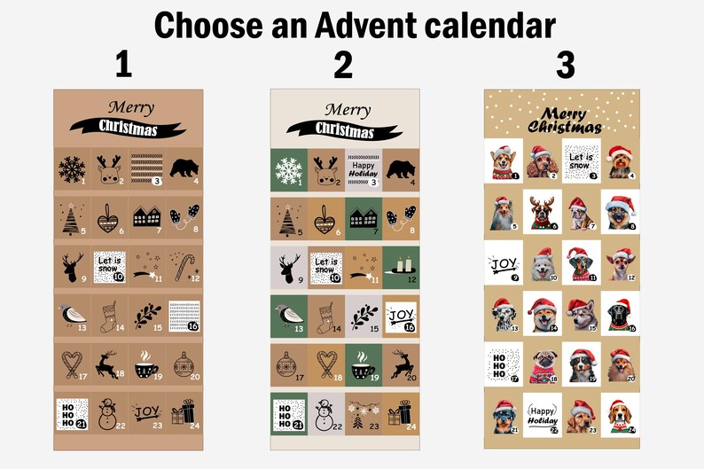 Advent Calendar Christmas Countdown Fabric Christmas Advent Calendar ...