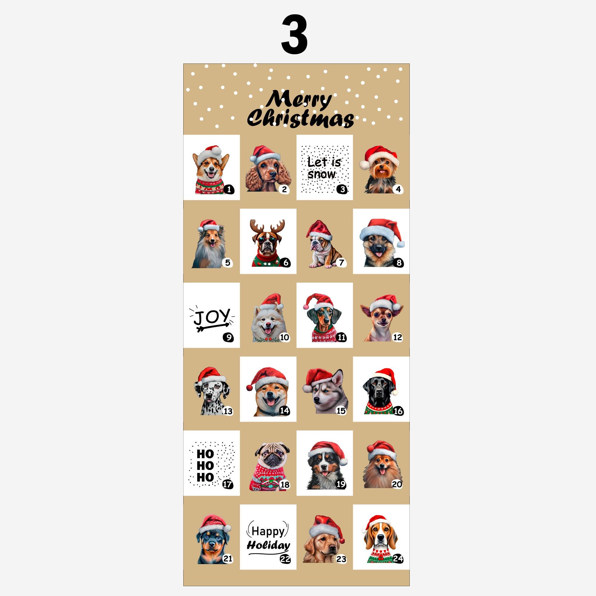 Advent Calendar Christmas Countdown Fabric Christmas Advent Calendar ...