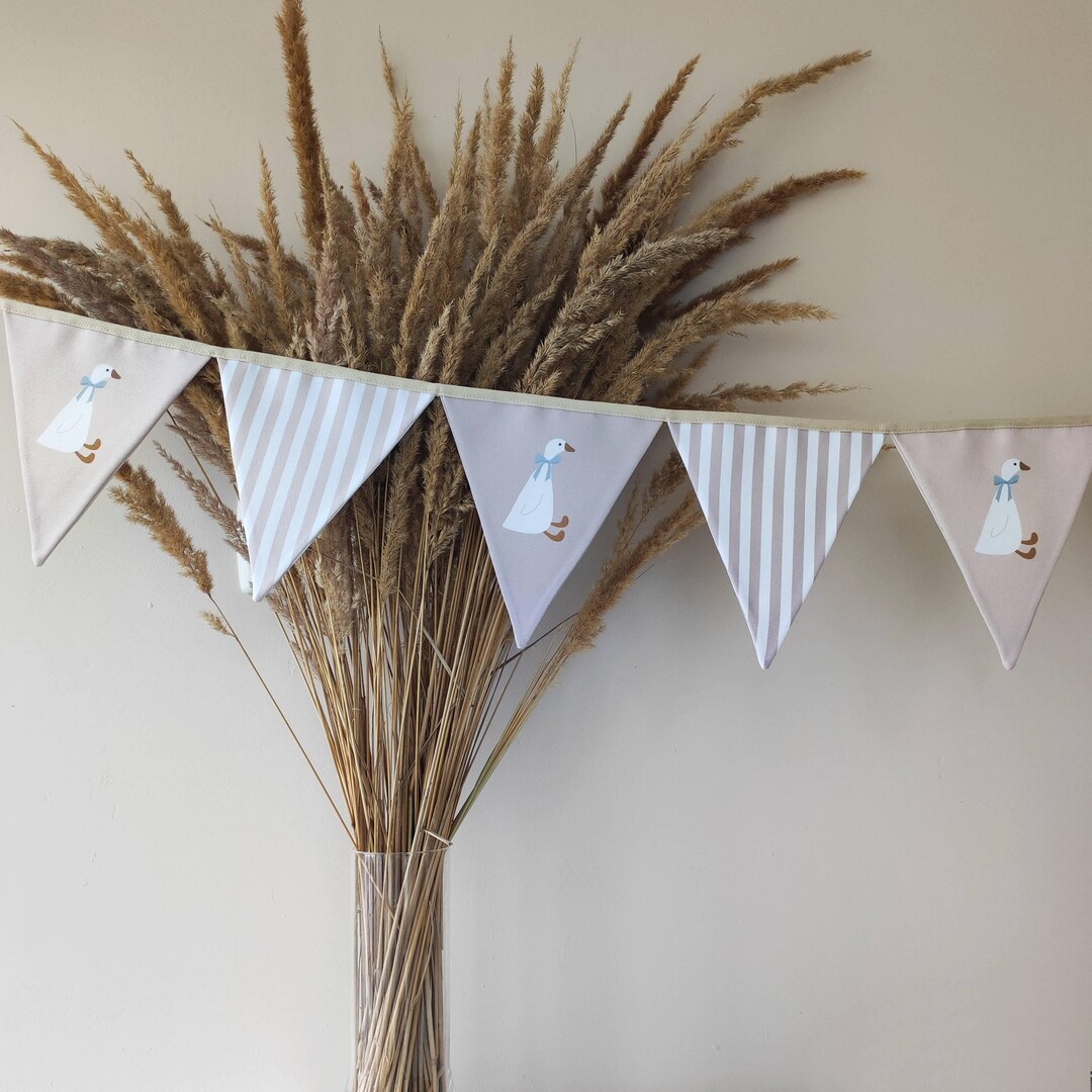One Silly Goose Birthday Banner, Goose Baby Shower Gingham Garland ...