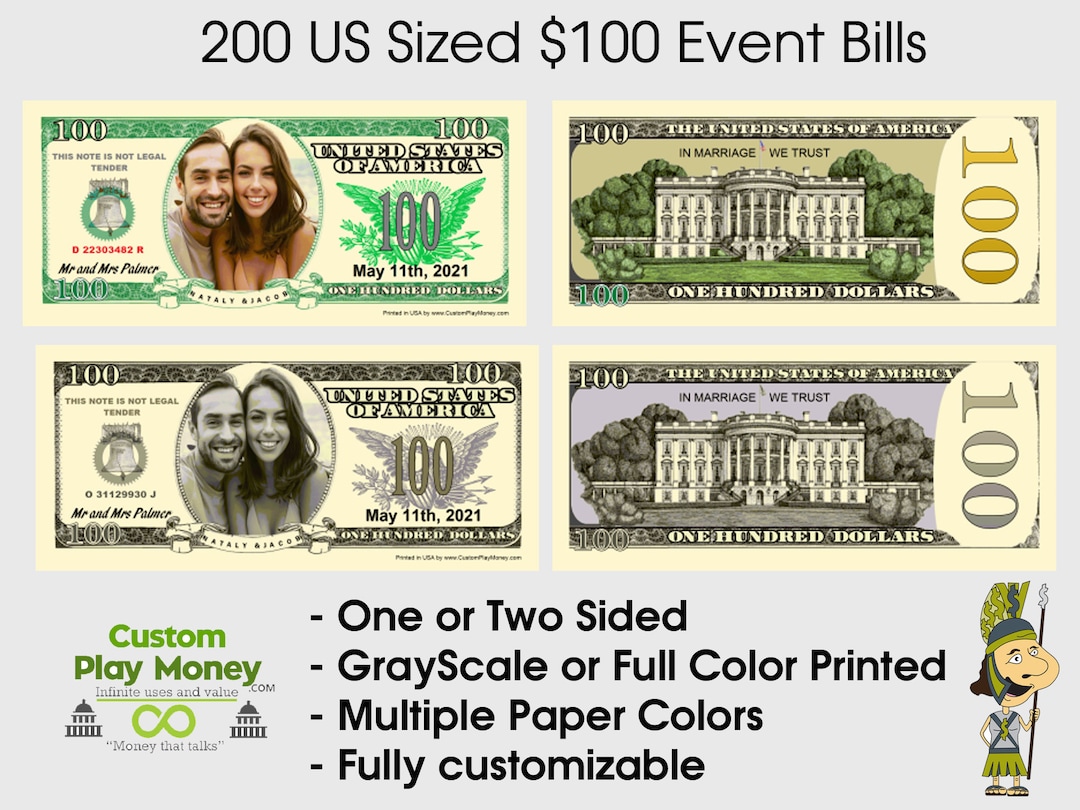 200 Custom Personalized Wedding Event Birthday Party Casino Play ...