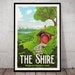 The Shire Travel Poster - Lord of the Rings Vintage Travel Poster ...