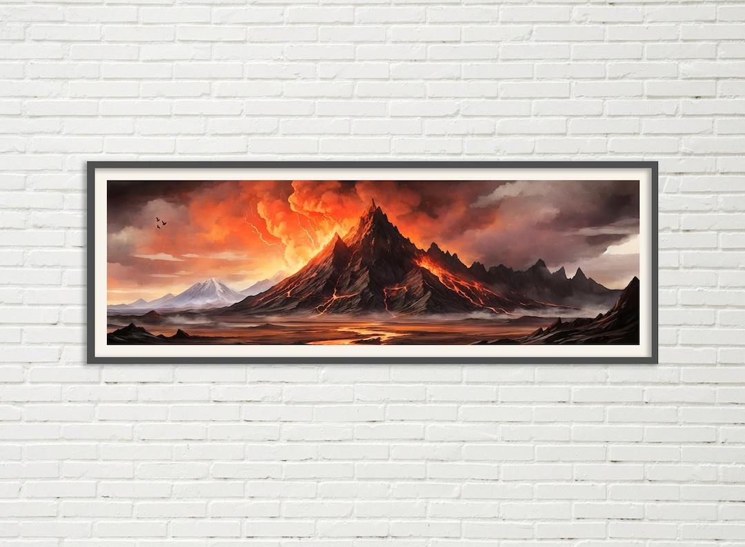Mordor Panorama Poster - Mordor Print - Lord of the Rings Scenic ...