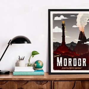 Mordor Travel Poster Lord of the Rings Vintage Travel Poster Minimalist ...