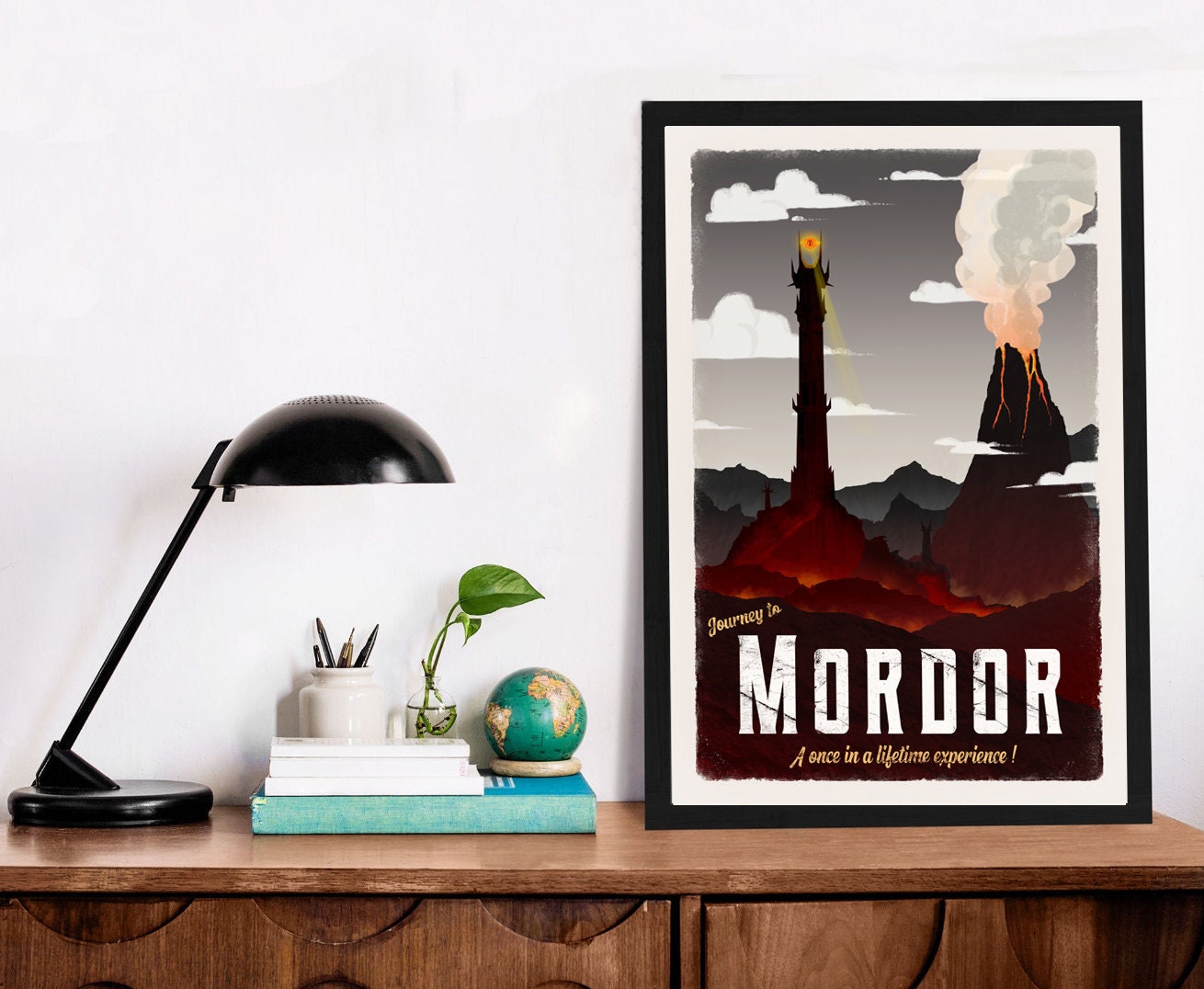 Mordor Travel Poster - Lord of the Rings Vintage Travel Poster sold by ...